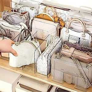 Clear Closet Bag Storage Dividers Rack, Detachable Cupboard Shelf, Acrylic Dividers For Shelves, Acrylic Shelf Dividers Stackable, Storage Rack For Shelf Dividers For Closet Organization (32cm*2)