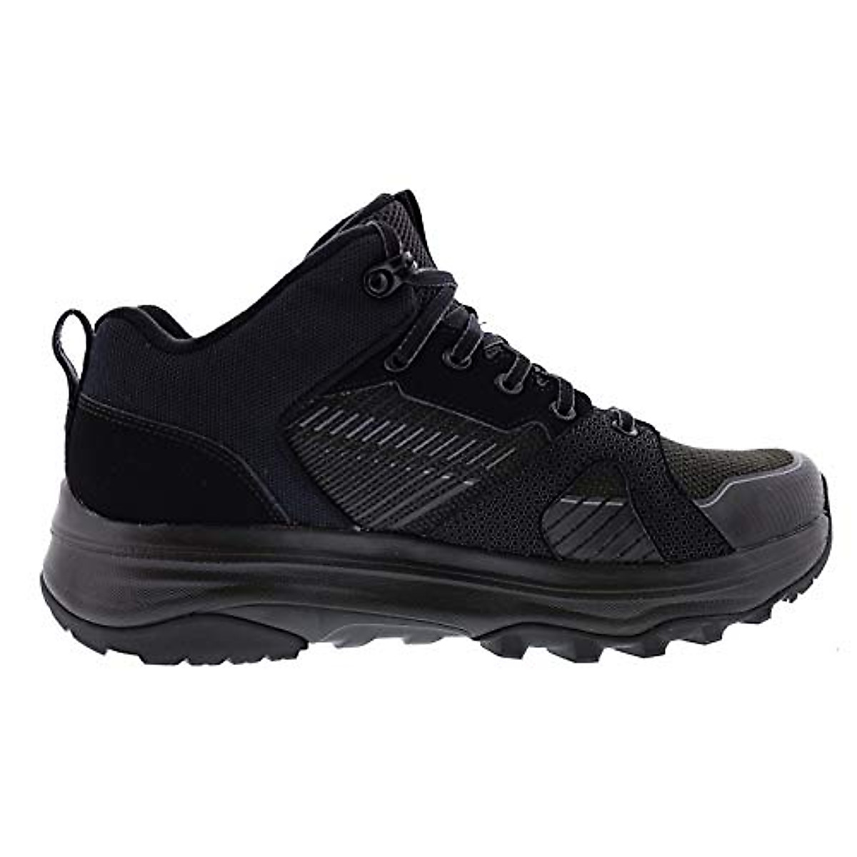 Skechers Womens Max Cushioning Trail Hiking and Trail Running Sneaker, Black/Black, 8.5