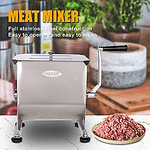 Hakka 15-Pound/7.5-Liter Capacity Tank Stainless Steel Manual Meat Mixers (Mixing Maximum 15-Pound for Meat)