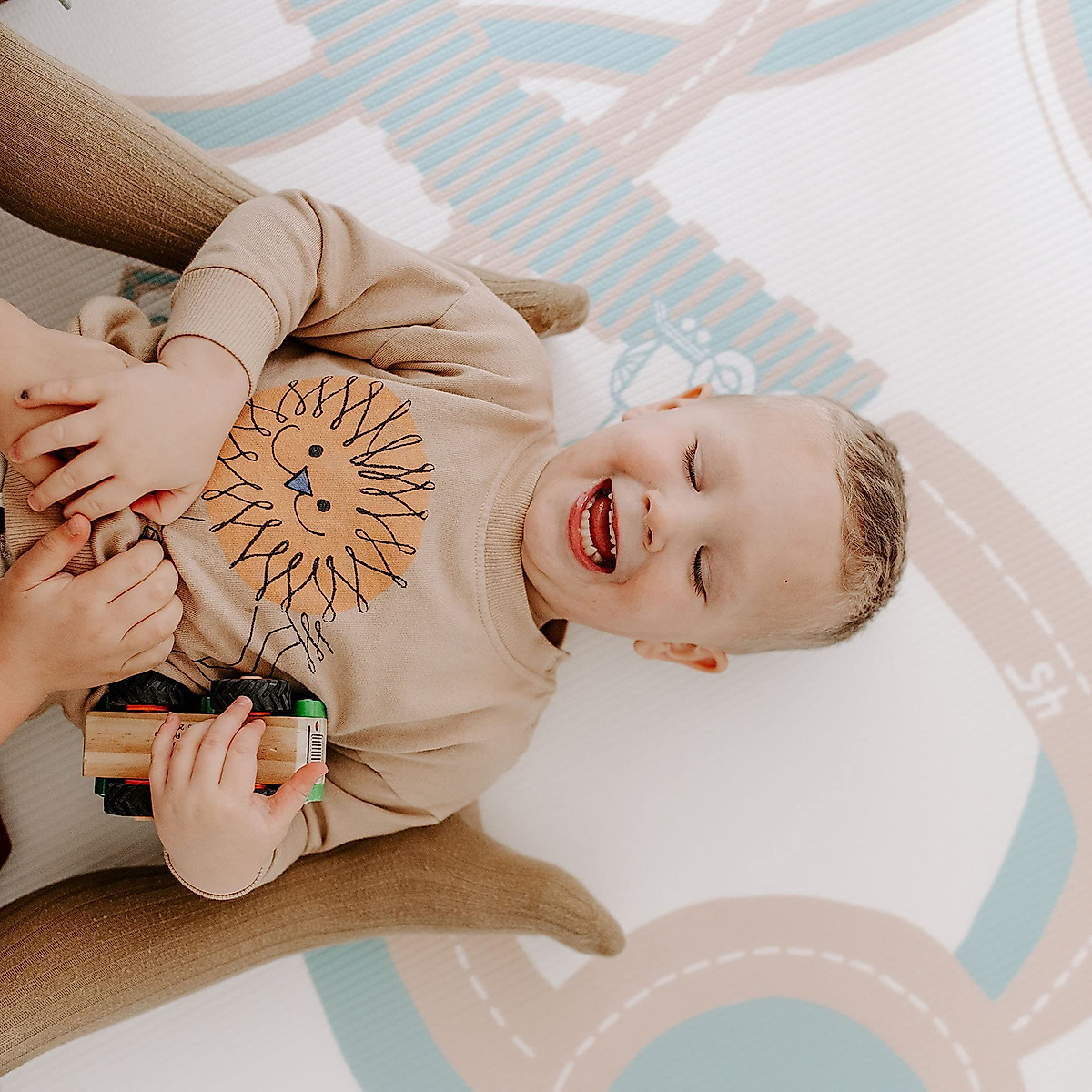 The Shwally PlayMat - Soft Baby Play Mat - Reversible Foam Floor Mat - Waterproof, Wipe-Clean, Durable, Non-Toxic and Hypoallergenic - Large (6.5' X 4.5') (Enya)