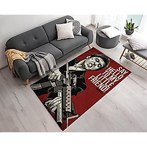 Scarface Rug, Alpacino Rug, Legends Rug, Famous Rug, Floor, Modern Rug, Custom Rug, Home Decor Rug,Popular Rug,Say Hello to My Little Friend e148 (1.9x3.2 feet - 60x100 cm)
