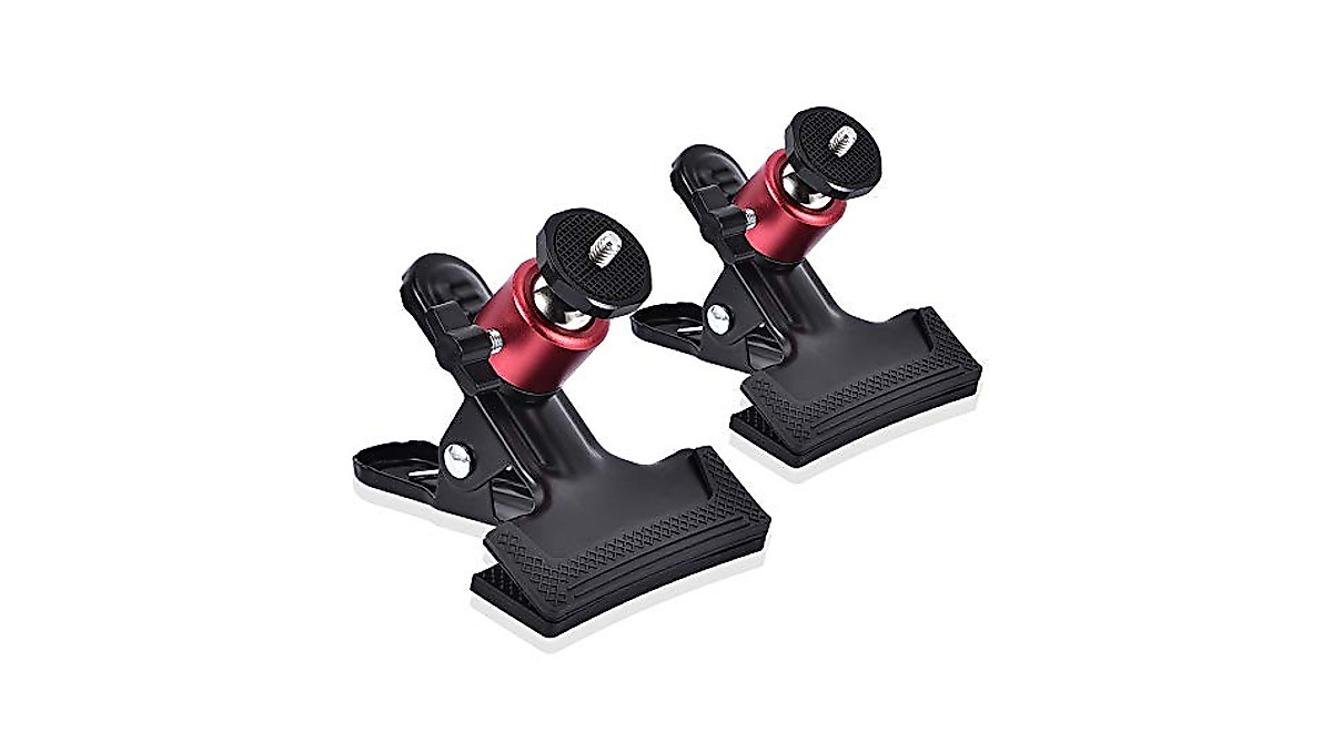 UTEBIT Camera Clamp Mount with 360° Ball Head for DSLR & Video (2-Pack)