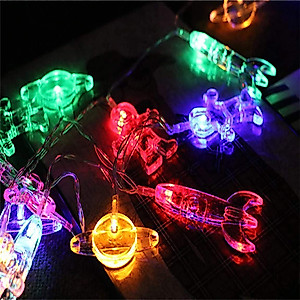 20 LED Children's Room LED String Light Astronaut Spaceship Rocket Pendants Holiday Party Lights Wall Window Nursery or Kids room Decor Wedding Around the Garden Party Patio Christmas (multicolour)