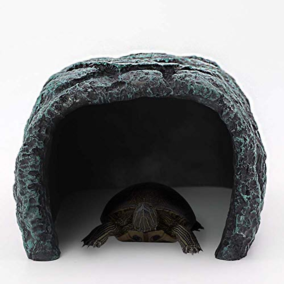 ZHEQOGZH Reptile Rock Hideout Reptile Rock Hide Cave Reptile Hide Away Turtle Hideout for Bearded Dragon Tortoise Small Lizards Fish Amphibians