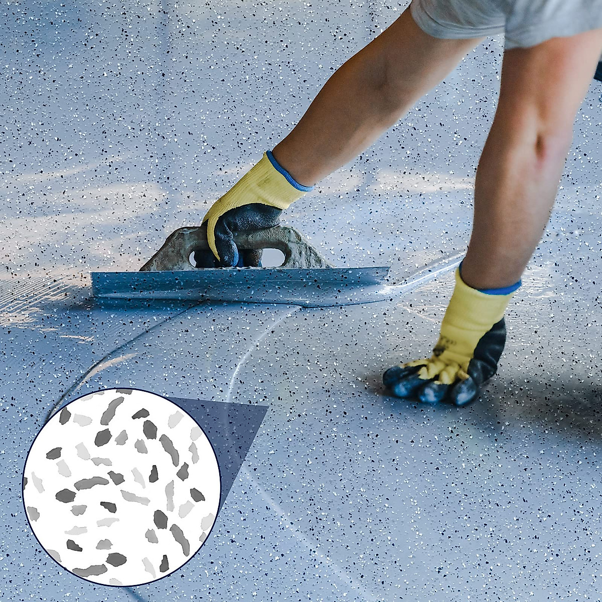 Timtin 1400 G/ 3.08 Lb Blend Color Chips Concrete Floor Coatings Decorative Paint Flakes for Walls Garage Floor Paint Interior Exterior Floors (Black, White, Gray)