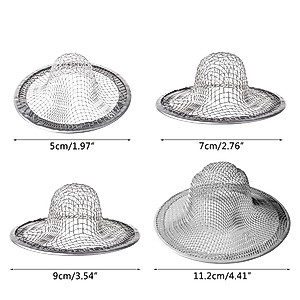 BaoFufc Stainless Steel Kitchen Sink Strainer Hair Catcher Stopper Bathroom Bathtub Show Kitchen Sink Strainer