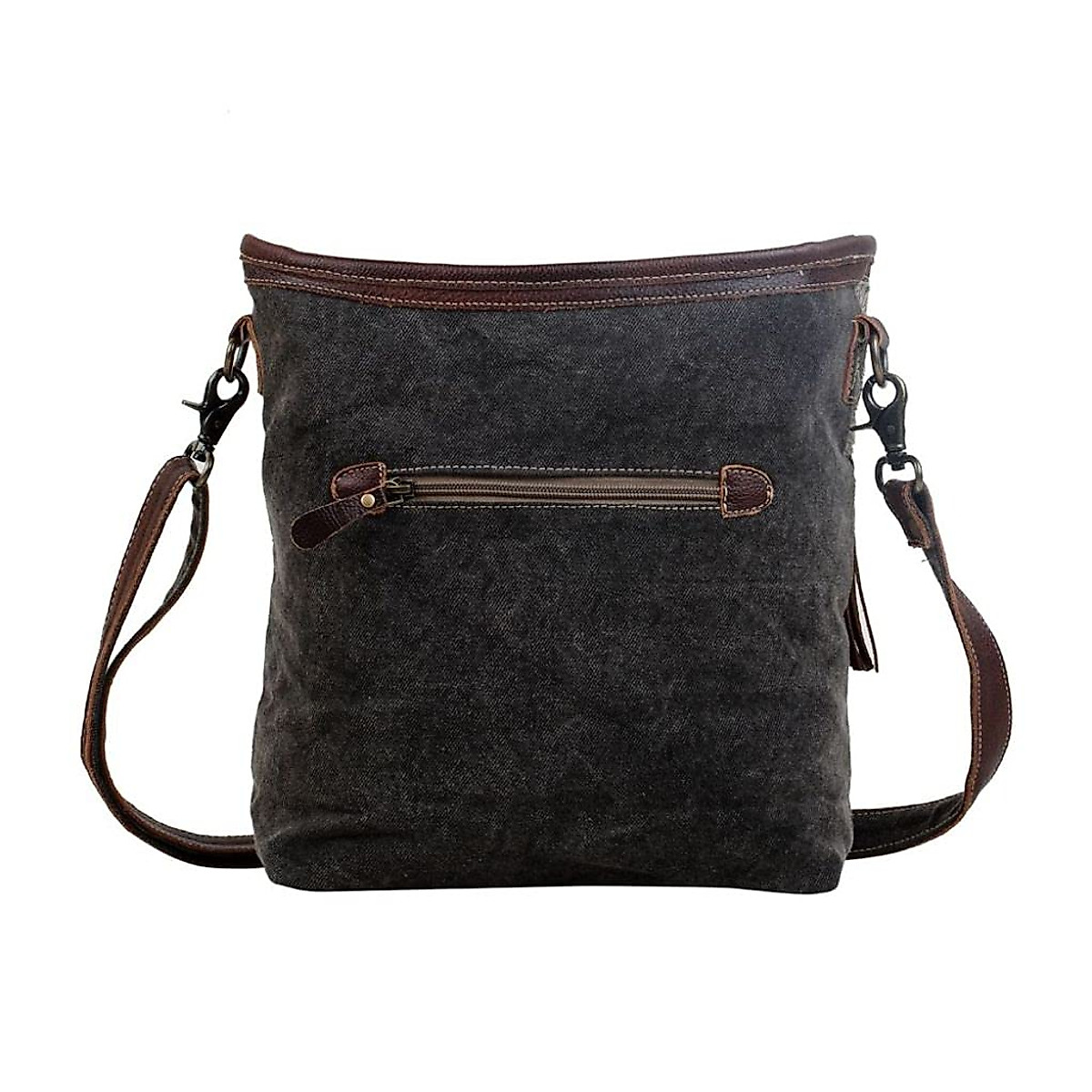Myra Bag Adaptable Shoulder Bag UpcycledCotton & Cowhide LeatherS-2864