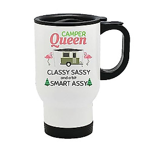 Classy Saucy Gift for Smart Assy Camper Queen 14oz Steinless Steel Travel Mug