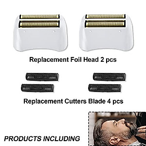 2 Packs Pro Shaver Replacement Foil and Cutters Compatible with Andis #17155 & #17150 Shaver Pro Foil (Golden)