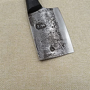 LICAIDAO Handmade Forging Kitchen Chef Knife Meat Cleaver Butcher Knife Vegetable Cutter with High Carbon Clad Steel MINI