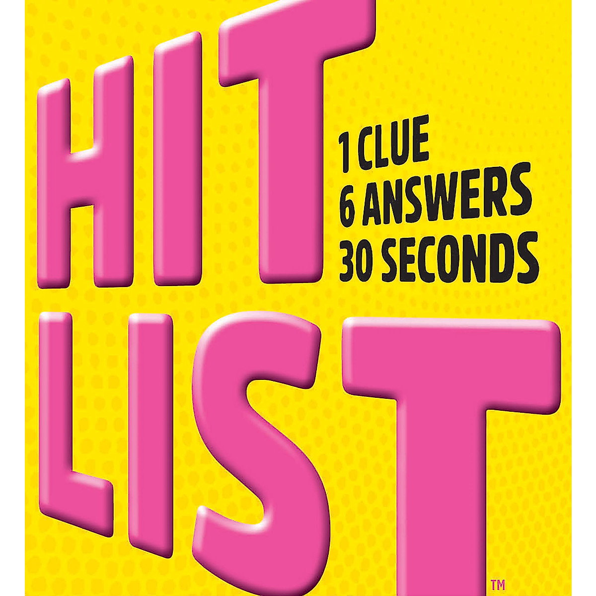 Gamewright - Hit List - 1 Clue, 6 Answers, 30 Seconds, Yellow
