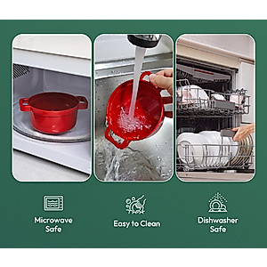 carrotez Snack Containers with lids Condiment Containers Easy to Clean Leak Proof BPA Free 2 Pack - Red