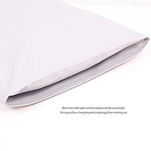 Belsden 600TC Cotton Toddler Pillowcase, 2 Pack Travel Pillow Case with Envelope Closure, 14x20in, Breathable Soft Moisture Wicking Pillow Covers Fit Small Pillow up to 14x19in, Light Gray