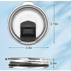 2 Pack Tumbler Lids for Yeti 20 oz Magnetic Replacement Covers, for 20 oz Tumbler, 10/24 oz Mug, 10 oz Lowball, 16 oz Pints, for Rambler/Ozark Trail/Old Style Rtic