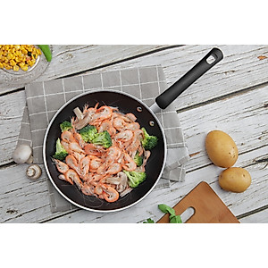 All in One Pan 3 Piece Frying Pan Set, Essential Aluminum Scratch Nonstick frying pans, 8" 9.5" 11" Cookware Set(Upgrade) Dishwasher Safe