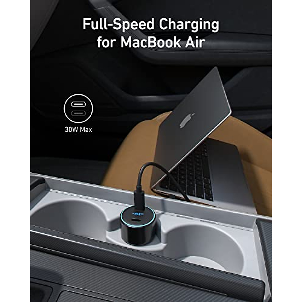 Anker USB C Car Charger, 50W 2-Port PIQ 3.0 Fast Charger Adapter, PowerDrive+ III Duo with Power Delivery for iPhone 14 13 12 11 Pro Max mini, Galaxy S20/S10/S9, Note 9, iPad Pro, Macbook Air and More