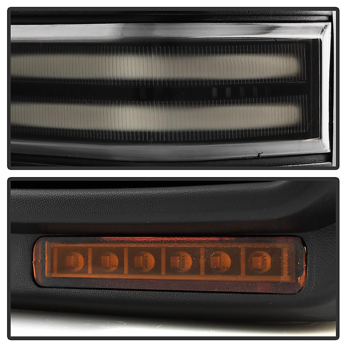 ACANII - Telescoping Manual Non Heat Towing Mirrors w/LED Signal PAIR For 1999-2007 Ford F250 F350 F450 F550 Superduty