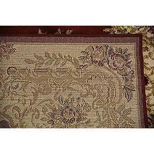Unique Loom Versailles Collection Traditional Classic Medallion Motif Area Rug (3' 3 x 5' 3 Rectangular, Burgundy/ Ivory)