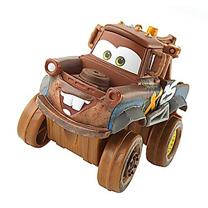 Disney Pixar Cars XRS Mud Racing Mater Oversized 1:55 scale Die-cast, Real Suspension, Off-Road, Dirt-splashed, All-terrain Wheels, 1:55 scale, Ages 3 and up
