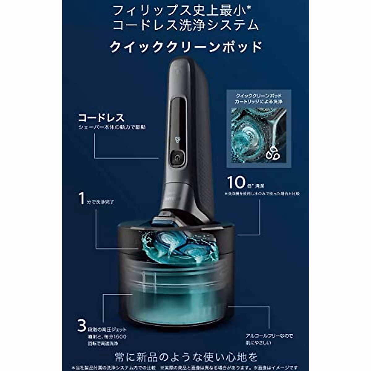 Philips S5000 S7000 S9000 Quick Clean Pod Cartridge for Electric Shaver CC13/51