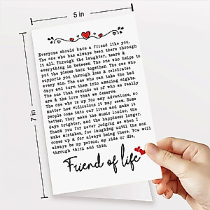 popmazing Best Friend Card - Thank You For Being In My Life - Friend For Life - Card For Special Friend - Recycled Card For Best Friend - Bestie Cards, 5 x 7 inches…