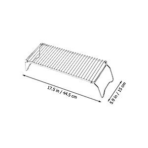 Kisangel 2pcs Burner Support Mini Charcoal Grill Outdoor Charcoal Grill Portable Bbq Grill Campfire Grill Rack Camp Grill Grate Camping Grill Rack Camping Barbecue Rack Foldable Grill Rack