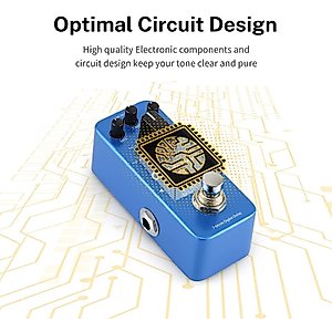 Donner Echo Square Delay Pedal - Digital 7-Modes Delay for Electric Guitar, Multi-Delay including Digital, Analog, Tape, Mod, Sweep, Lofi, Reverse - True Bypass