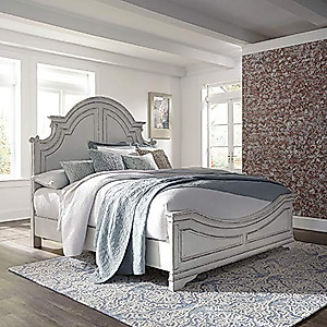 Liberty Furniture INDUSTRIES Magnolia Manor Panel Bed, Queen, Antique White