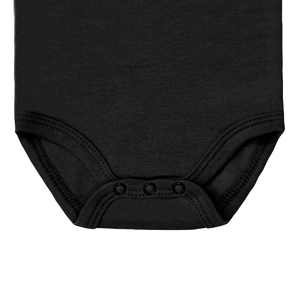 GLEAMING GRAIN Newborn Baby Bodysuits 100% Cotton Long-Sleeve Unisex Baby Black Onesies Infant Black Bodysuit 3 Months 5-Pack(Black,12M)