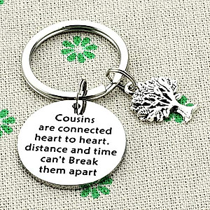 Kivosliviz Cousin Gift Keychain Cousin Gifts for Women Cousins Jewelry Cousin to Cousin Gift Best Cousin Keychain