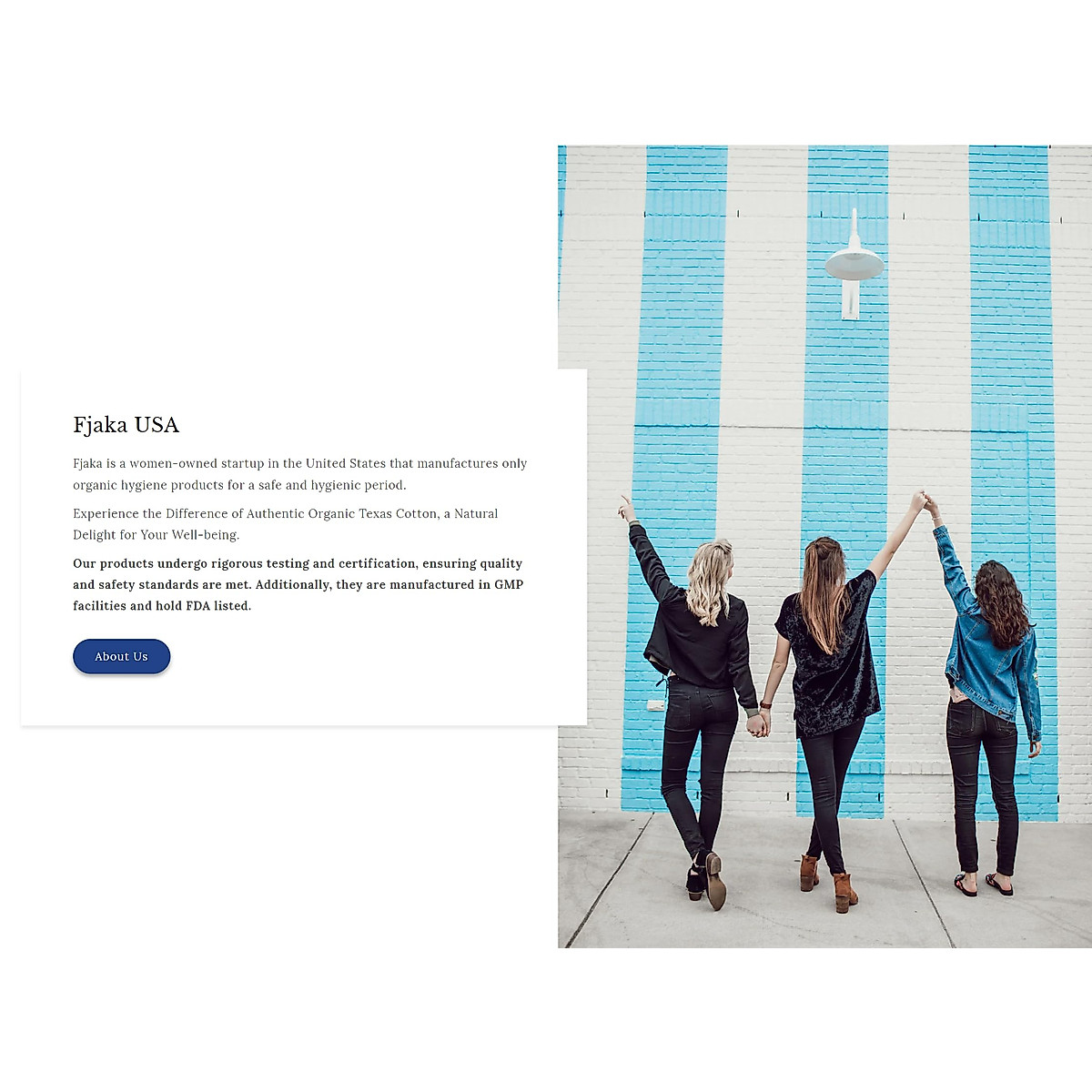 FJAKA USA [fee-ah-ka] Feminine Care Organic Cotton Cover Pads - Ultra Thin Sanitary Napkin Pads Heavy Absorbency, Unscented with Pad Wings for Women