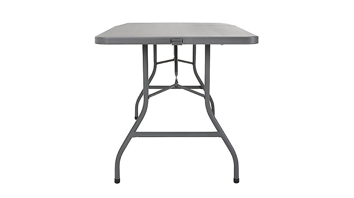 COSCO 6 ft. Fold-In-Half Banquet Table with Handle | Gray, Durable ...