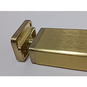 Designer Wardrobe Reversible Closet Valet Rod 11.75" or 13.75" Length with 8.5" Retractable Pullout Extension and Installation Hardware (Matte Brass, 11.75 Inch Long)