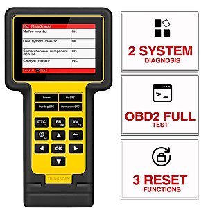 thinkcar Scan Tool TS600 OBD2 Scanner - ABS SRS Automotive Car Code Reader with Oil/EPB/TPMS Reset Service Car Diagnostic Tool, Turn Off Check Engine ABS SRS Warning Light