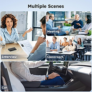 Chasesun Voice Recorder - 64GB Digital Voice Recorder 750 Hours Recording Capacity Recording Device with Playback,Can Be Use as MP3 Suitable for Meetings Lectures Black 4.5X7X0.7