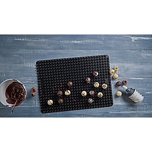 Lurch Germany Flexiform Fat-Reducing Pyramid Silicone Baking Mat 16.1 x 11.4 Inch - Black