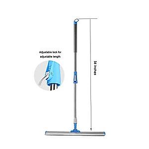 Wet Mop 24" Microfiber Mop Heavy Duty Floor Mop Aluminum Mop Adjustable Stainless Steel Handle 4 Wet and Dry Clothes Floor Cleaning System