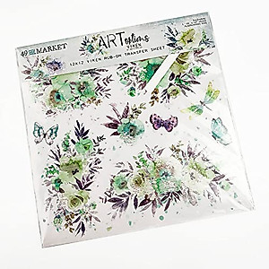 49 AND MARKET Art VIKEN RUB-ON 12X12 1/PK, White