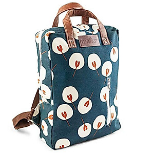 maika Recycled Canvas Zippered Backpack, Tansy, Green