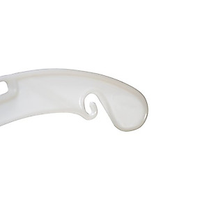 NAHANCO 1505 Plastic Dress Hanger, Middle Heavy Weight, 17", White (Pack of 100)