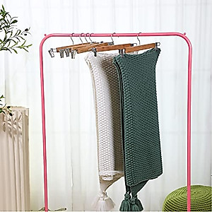 Weysat 40 Pcs Wooden Pants Hangers Bulk Solid Wood Skirt Hanger with 2 Adjustable Clips Anti Rust Hook 360 Swivel Hook Bottom Hangers Jeans Hangers for Women Men