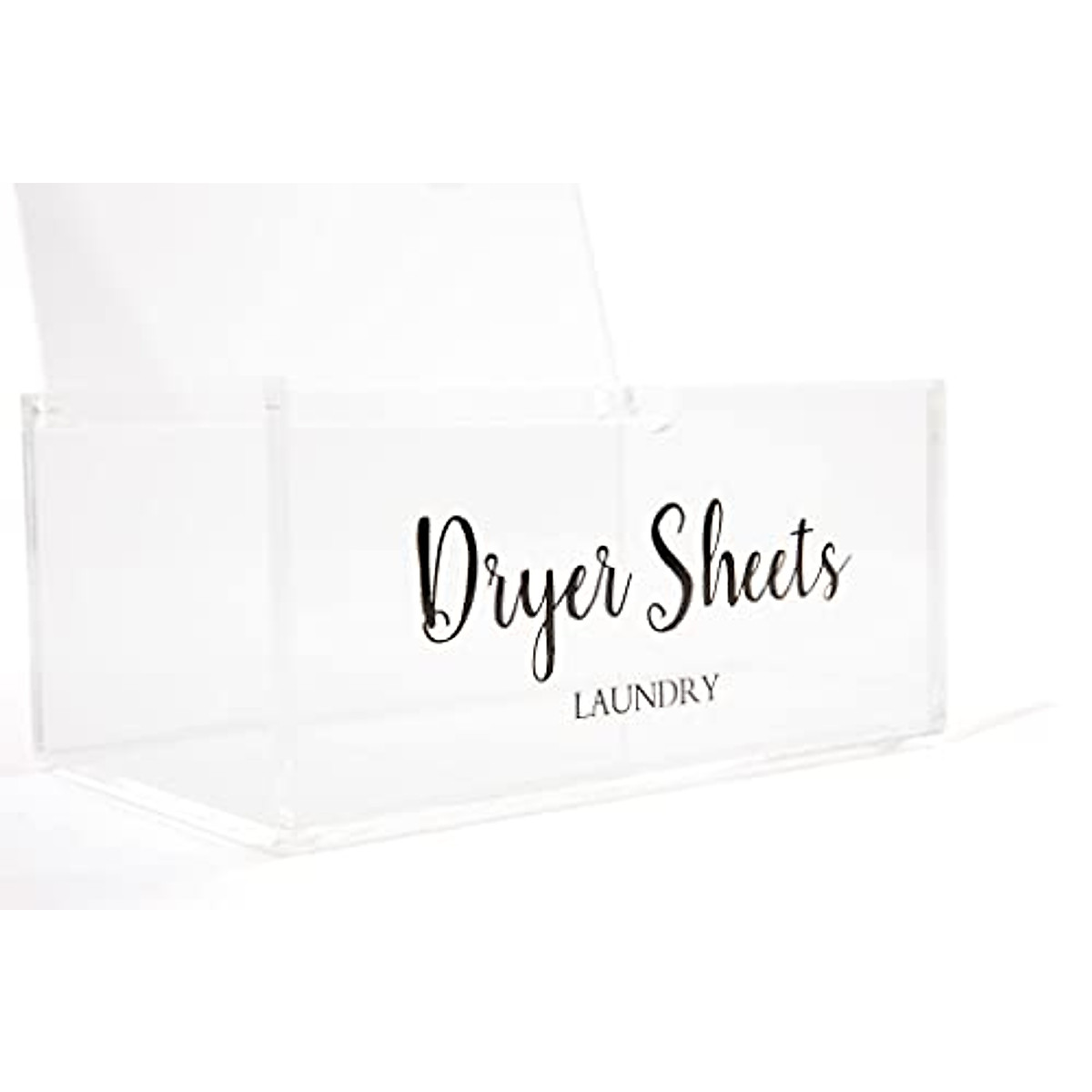 HappyPals Clear Acrylic Dryer Sheet Holder, Laundry Room Organizer, Clear Acrylic Box with lid, Clear Dryer Sheet Dispenser, Clear Acrylic Container