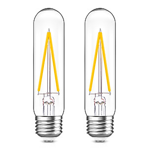 Sphoon Dimmable 4000K Natural White Light Tubular Led Bulb E26 led Light Bulb,T10 T30 Vintage LED Bulbs, 40 watt Equal 4W, Edison Lights Bulbs, AC120V, 400lm, for Chandelier Pendant Lights- 2 Pack