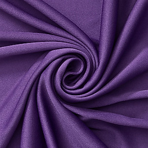 Interlock Lining Poly Stretch Fabric 70 Denier 60" Wide Sold BTY Many Colors (1 Yard, Purple)