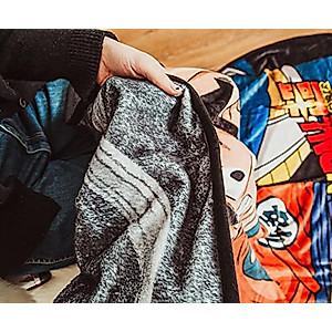 Dragon Ball Super Goku & Vegeta Fleece Throw Blanket | Plush Soft Polyester Cover For Sofa and Bed, Cozy Home Decor, Luxury Room Essential | Anime Manga Gifts For Adults, Teens | 45 x 60 Inches