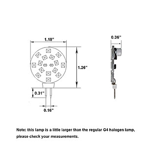 Makergroup 12V G4 LED Bulb 3W Bi-Pin LED Disc Light Bulb 20-30 Watt Equivalent Daylight White 6000K for Puck Lights in RV Trailers Campers Automotive Marine Landscape Lighting 6pcs
