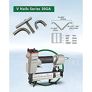 meite V1015B Nailer with 10mm Length V-Nails for Picture Frame