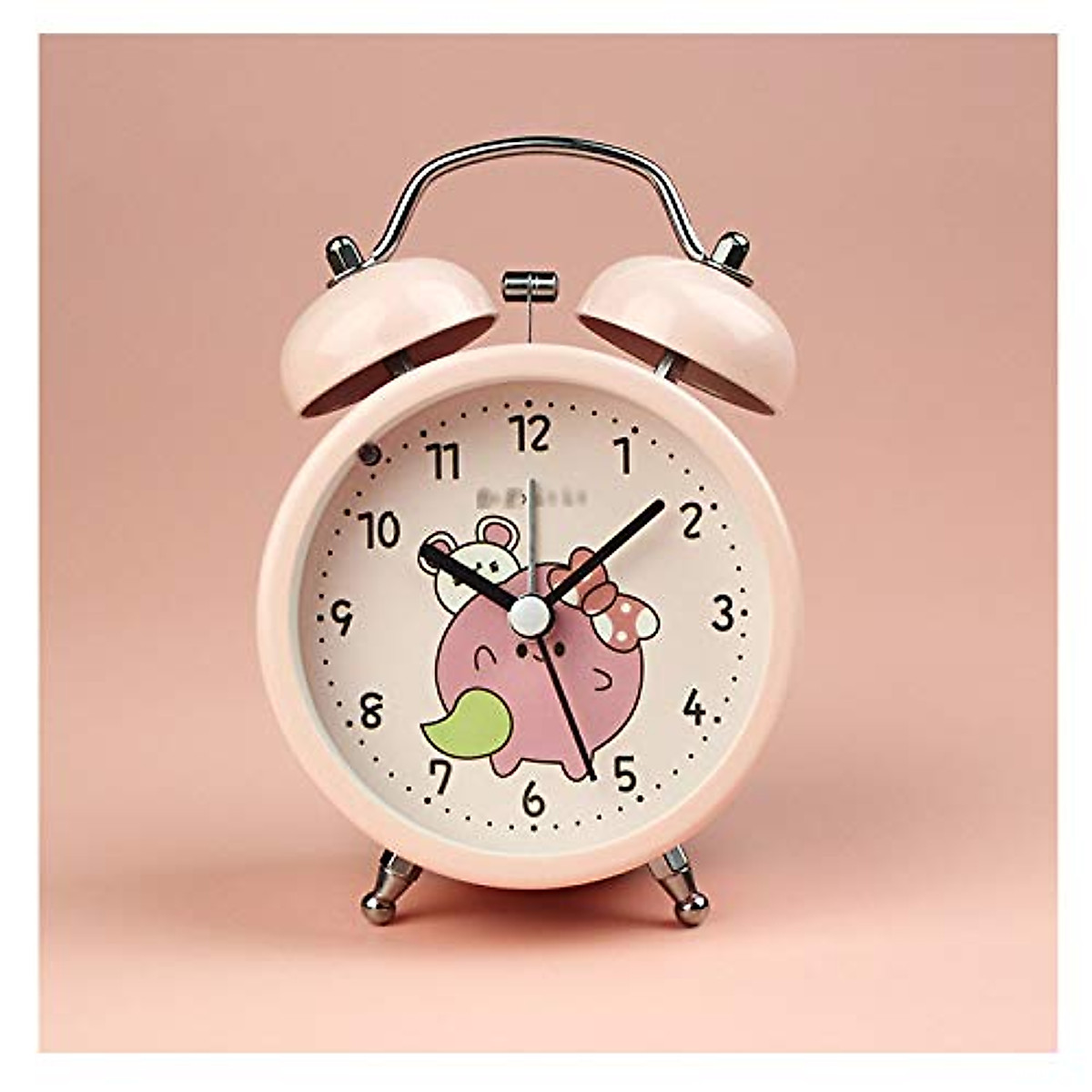 Analog Alarm Clock Twin Bell Alarm Clock for Bedroom with Cute Animal Pattern Modern Small Alarm Clock, Battery Operated Loud Alarm Clock By Fashion Style for Home Office Kids Alarm Clocks ( Color : G