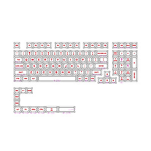 GK GAMAKAY 113 Keys Transparent PC Keycaps Set with 2.75 Shift, ASA Profile Keycaps for SN75 98% 75% Layout MX Gateron Kailh Switch Mechanical Gaming Keyboard (Amber Clear)