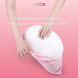 Pregnancy Pillow for Side Sleeper, Double Wedge Pillow for Maternity, Side Sleeping Pillow for Body, Belly, Waist, Back Support (Pink)